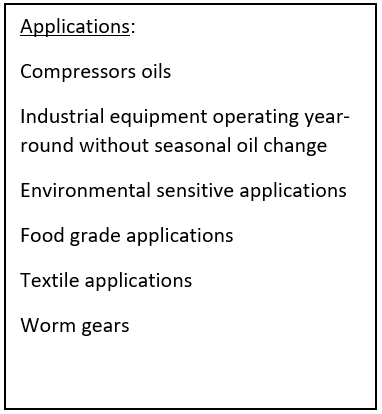 LUBRICANTS: TYPES AND USE